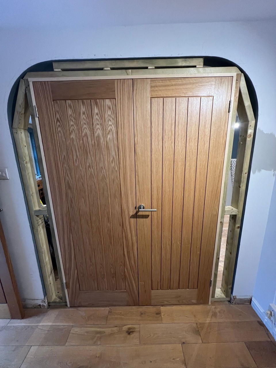 Bespoke Oak Doors Using Carpentry - Marlow
